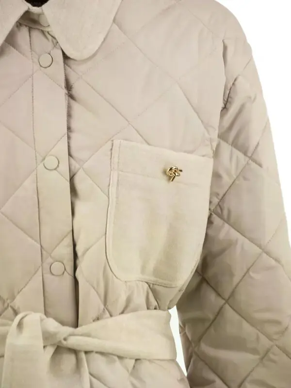 Fabiana Filippi Diamond-quilted Belted Jacket
