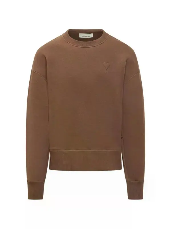 AMI Paris De Coeur Sweatshirt - Brown