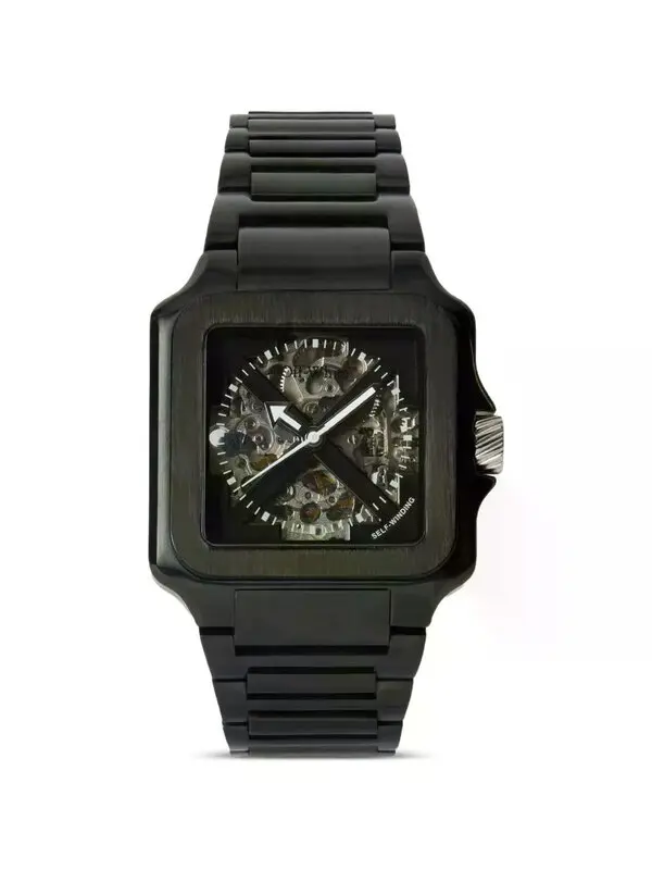Off-White Proto Auto Watch With Transparent Construction - Black