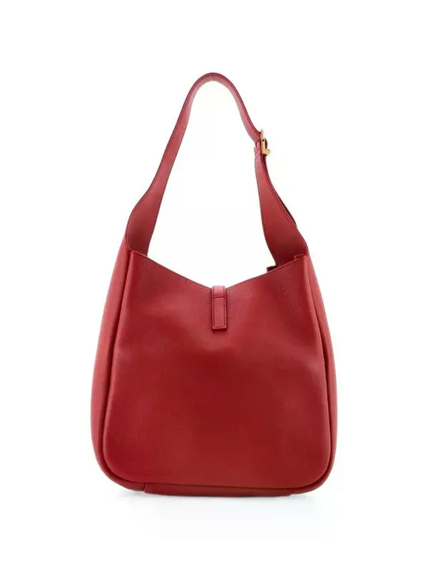 Saint Laurent Le 5 A 7 Supple Leather Small Hobo Bag - Red