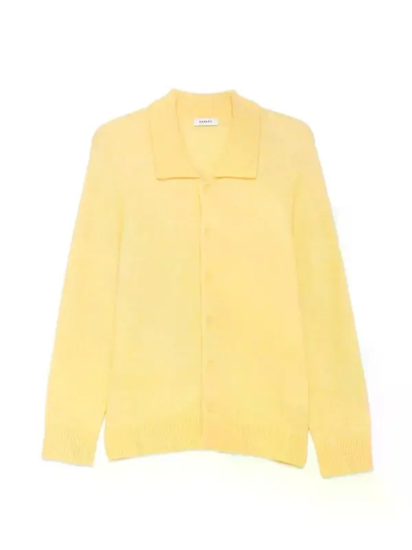 Sandro Wing-collar Buttoned Cardigan - Yellow