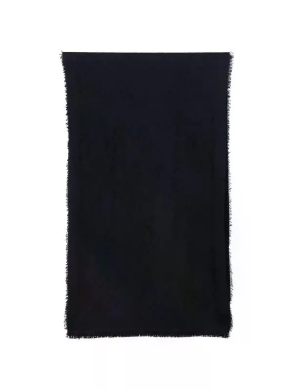 Tagliatore Jacquard-logo Frayed Scarf