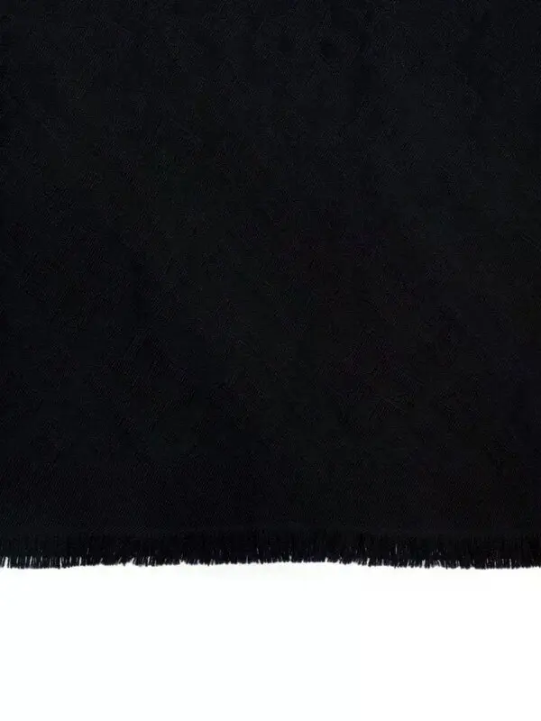 Tagliatore Jacquard-logo Frayed Scarf