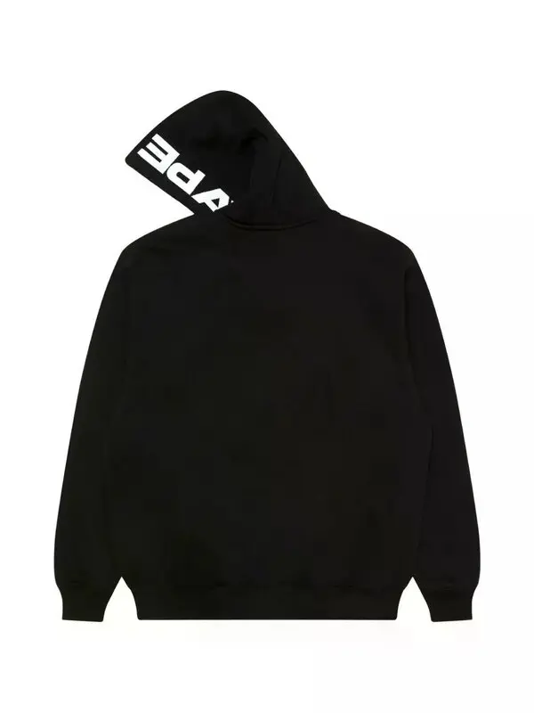 AAPE BY *A BATHING APE Logo Print Zip-up Hoodie - Black