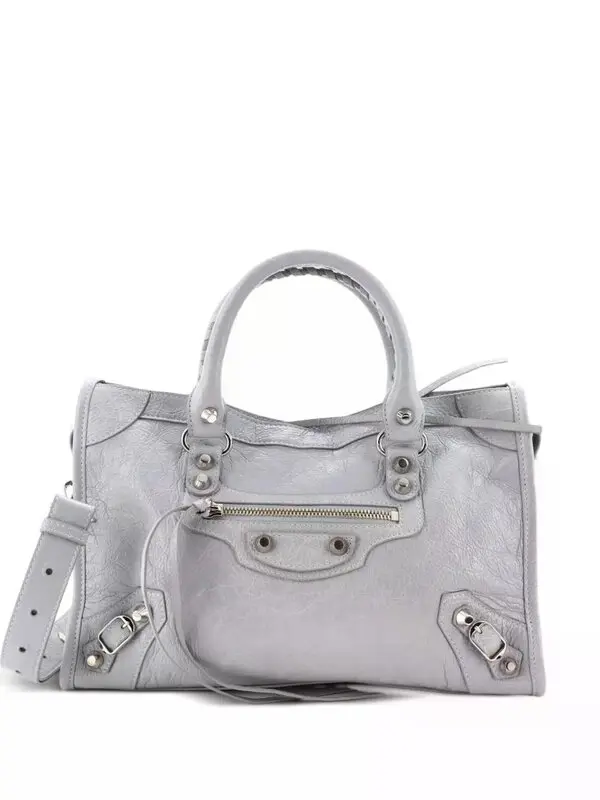 Balenciaga Le City Bag Leather Small Tote Bag - Grey