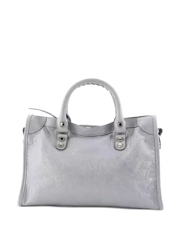 Balenciaga Le City Bag Leather Small Tote Bag - Grey