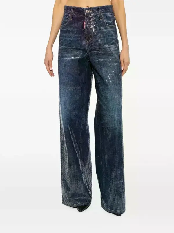 Dsquared2 Sequin-embellished Baggy Jeans