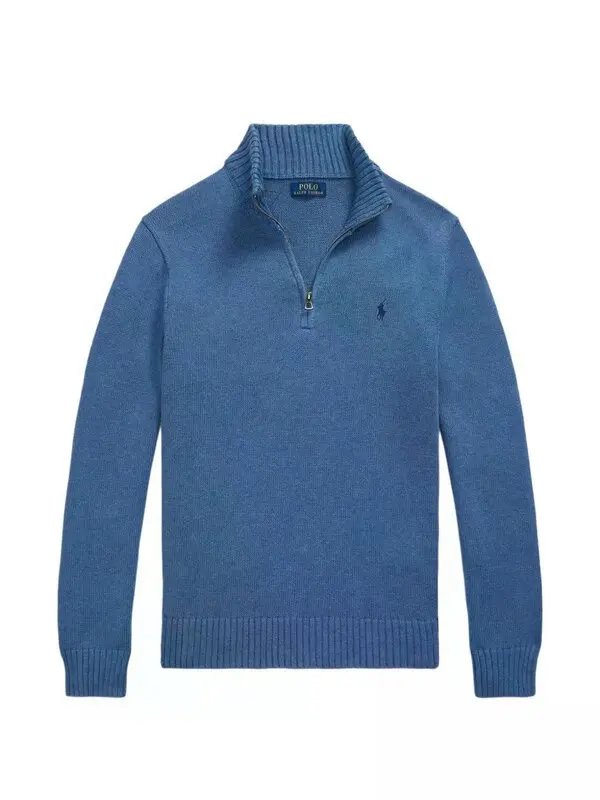 Polo Ralph Lauren Quarter-zip Cotton Mockneck Jumper