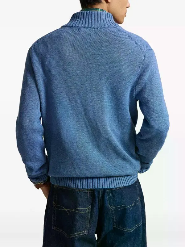 Polo Ralph Lauren Quarter-zip Cotton Mockneck Jumper