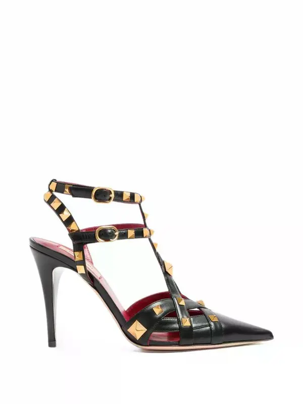 Valentino Garavani Studded Kidskin Pumps - Black