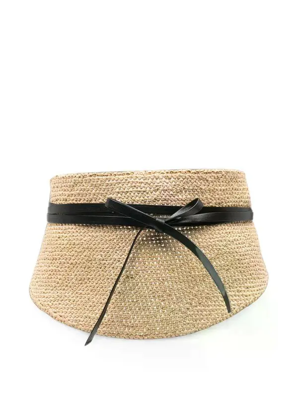 DEHANCHE Undone Corset Raffia Belt - Neutrals