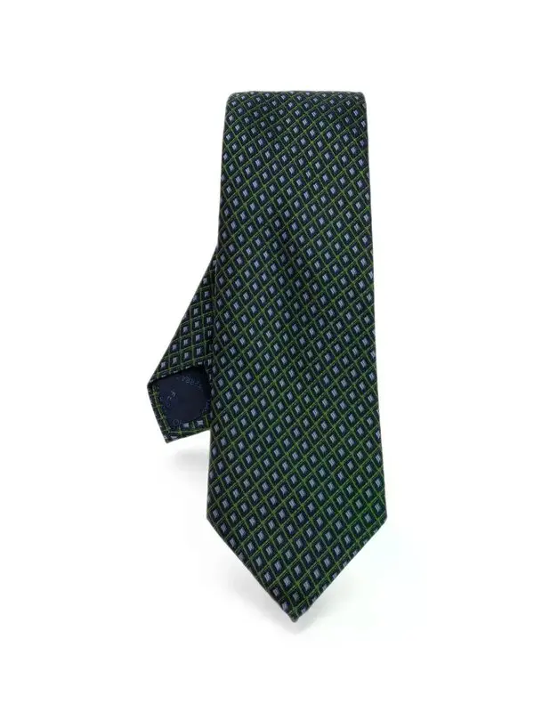 FERRAGAMO Jacquard Tie Infinite Inspirations - Blue