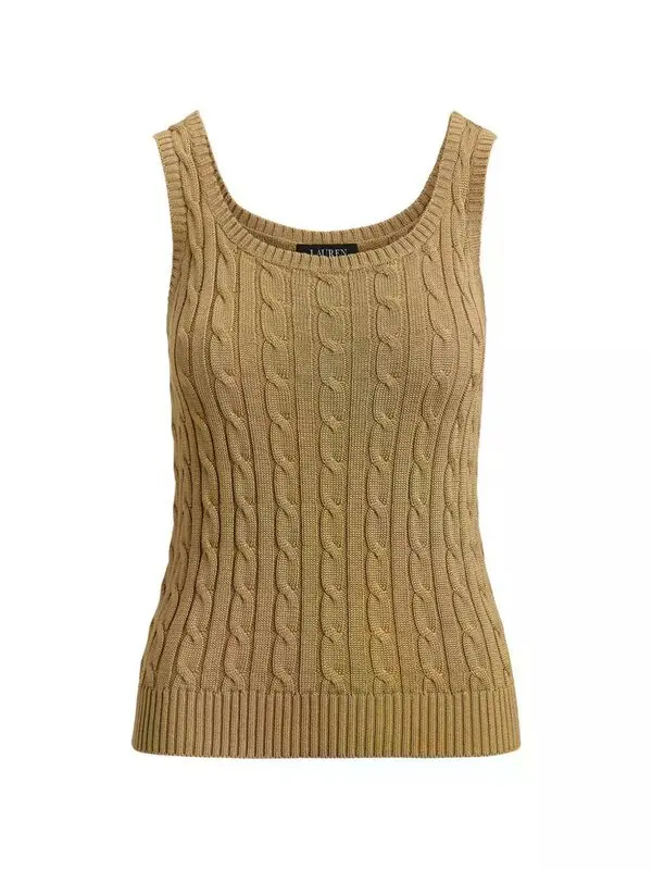 Ralph Lauren Cable-knit Sleeveless Top - Brown