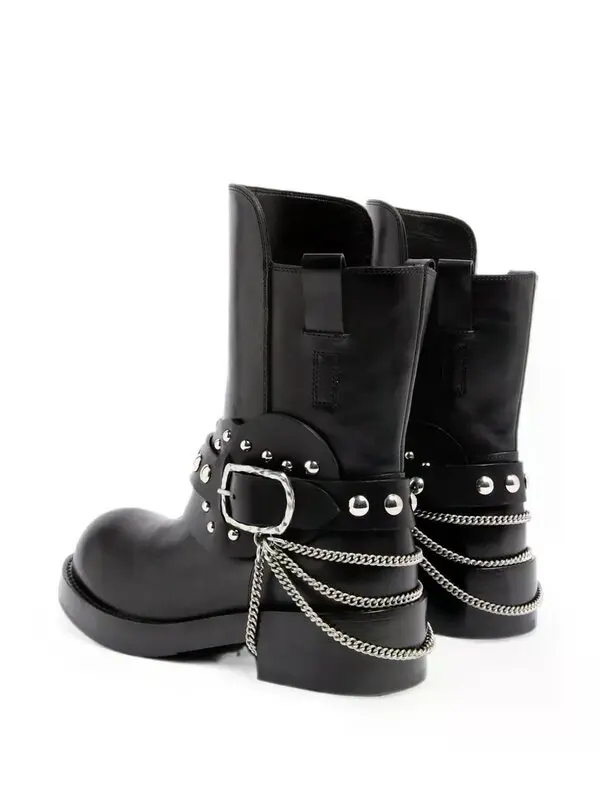 ANN DEMEULEMEESTER Boa Stud-embellished Ankle Boots