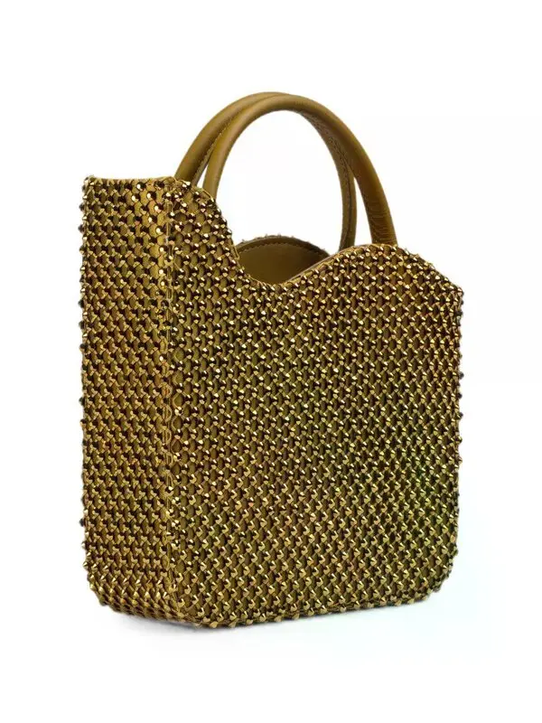 LE SILLA Small Ivy Crystal-embellished Tote Bag - Green