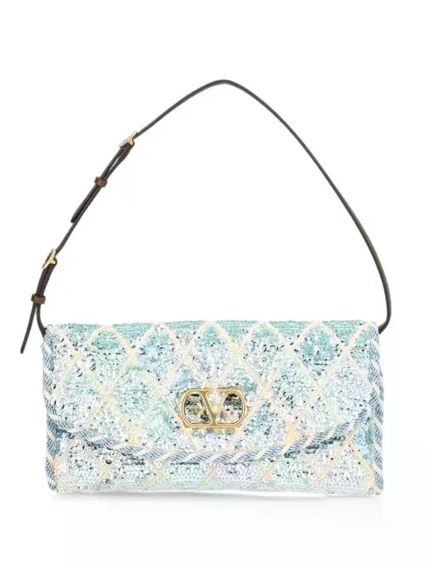 Valentino Garavani Devain Small Shoulder Bag With Rhombelle Embroidery