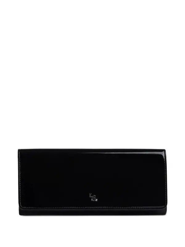 LE SILLA Logo-plaque Foldover Clutch Bag - Black