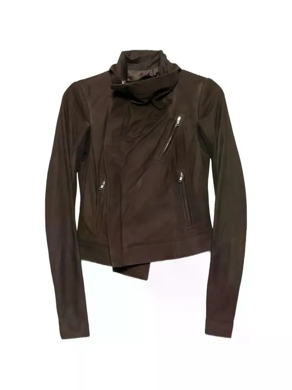 Rick Owens Funnel Neck Jacket - Brown