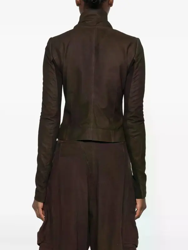 Rick Owens Funnel Neck Jacket - Brown