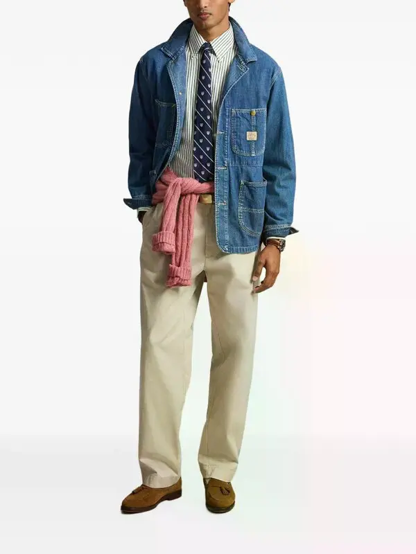 Polo Ralph Lauren Custom Fit Striped Pinpoint Oxford Shirt - White