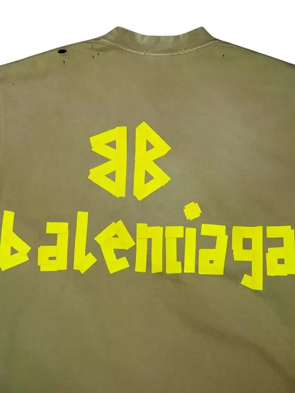Balenciaga Logo Print Cotton T-shirt