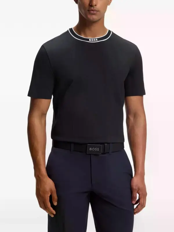 BOSS Cotton T-shirt With Logo Crew Neck - Black