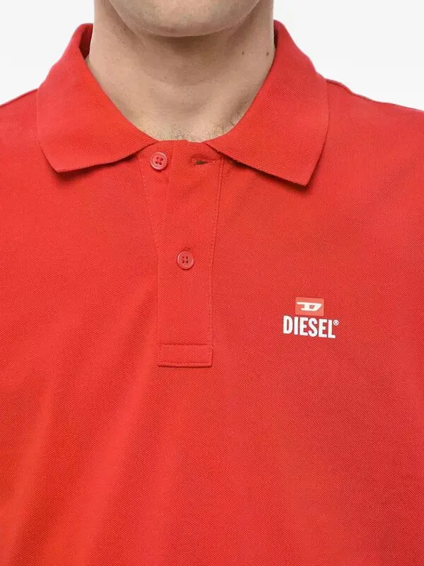 DIESEL® Logo-print Piqué Polo Shirt