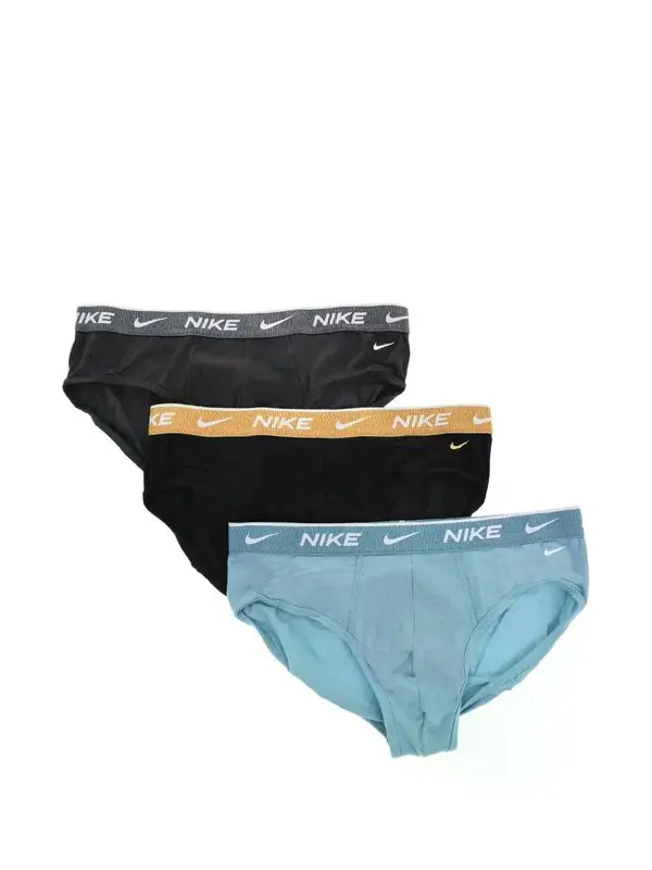 Nike Logo-waistband Stretch-cotton Briefs - Blue