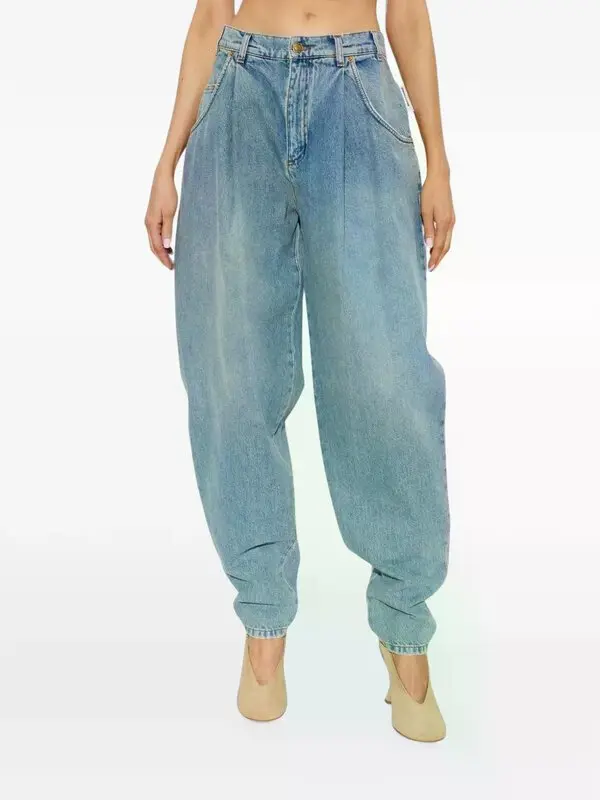 Moschino Pleated Tapered Jeans