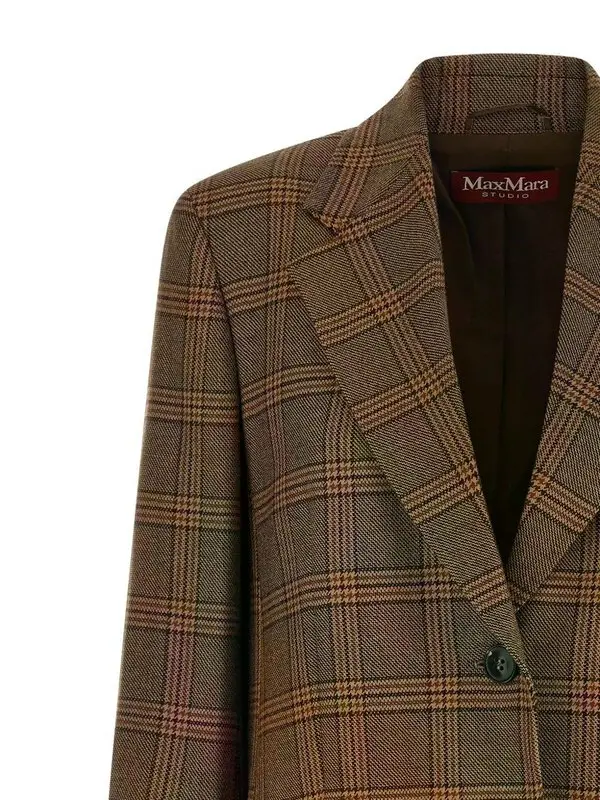 Max Mara Checked Wool Blazer