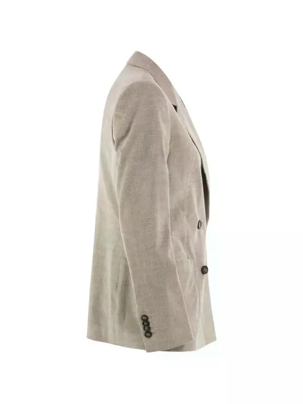 Tagliatore Double-breasted Ribbed-texture Suit Jacket