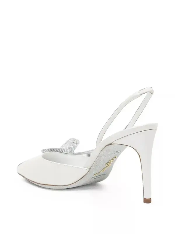 Rene Caovilla 85mm Calliope Pumps - White