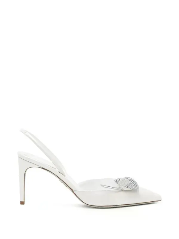 Rene Caovilla 85mm Calliope Pumps - White