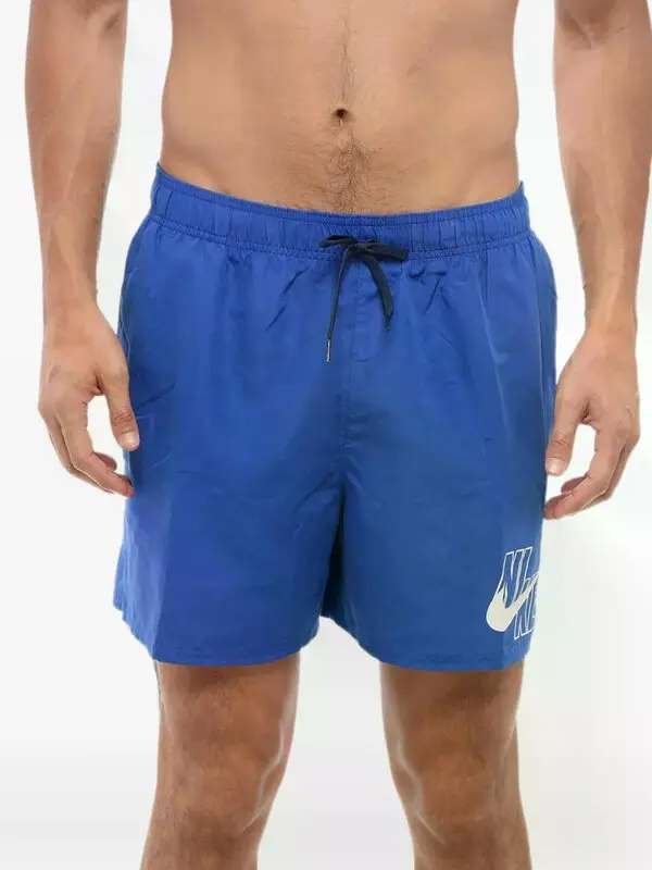 Nike Logo-print Swim Shorts - Blue