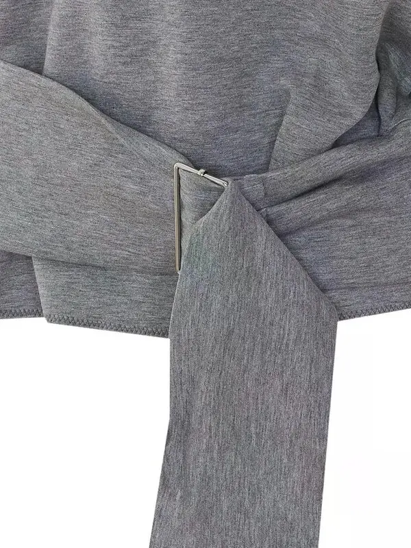 LANVIN Belted Sweatshirt In Double-faced Jersey