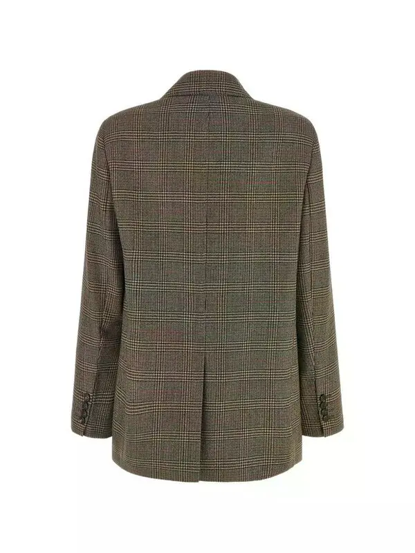Max Mara Check-pattern Single-breasted Blazer