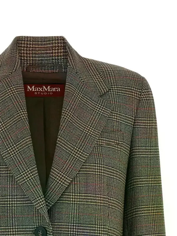 Max Mara Check-pattern Single-breasted Blazer