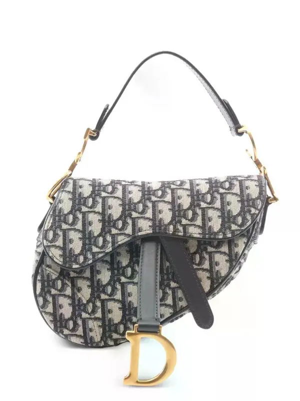 Dior Mini Oblique Saddle Shoulder Bag - Neutrals