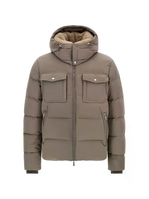 MOORER Alarick Boudin-quilted Bomber Jacket - Brown