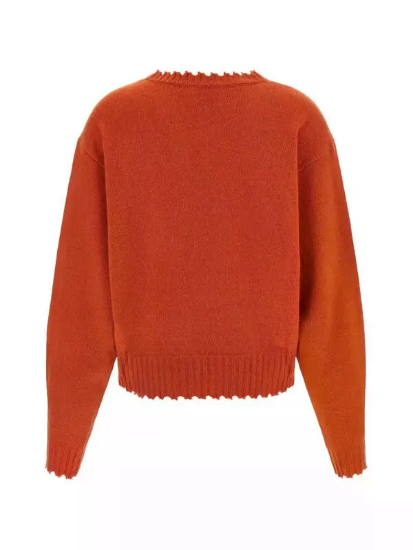 NUDE Frayed-hem V-neck Sweater