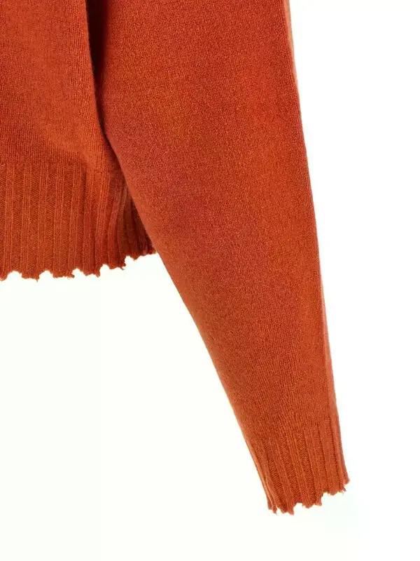 NUDE Frayed-hem V-neck Sweater