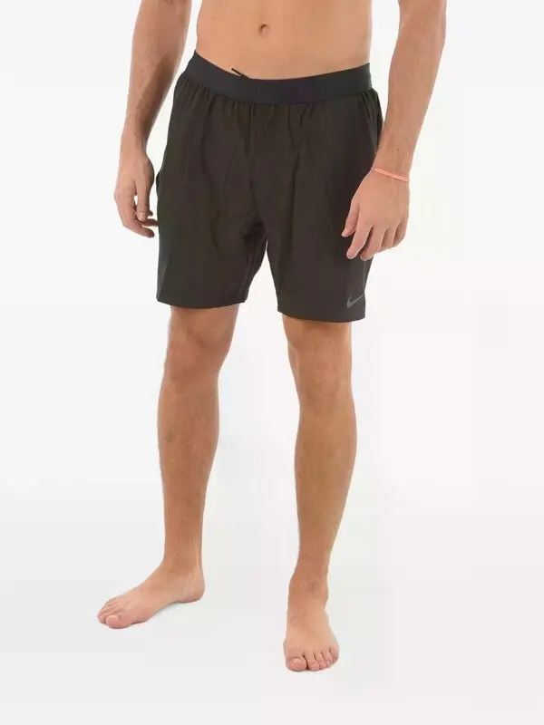 Nike Logo-print Elasticated-waist Swim Shorts - Black