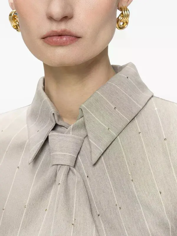 NISSA Tailored Top With Tie Detail