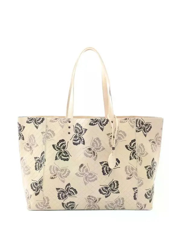Bottega Veneta 2010s Intreccio Mirage Butterfly Tote Bag - Neutrals
