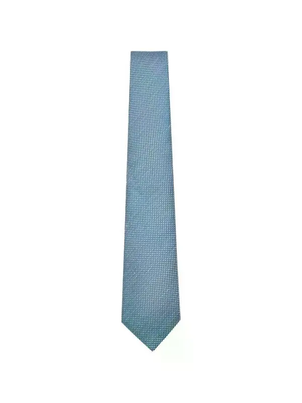 Canali Micro-pattern Neck Tie - Blue