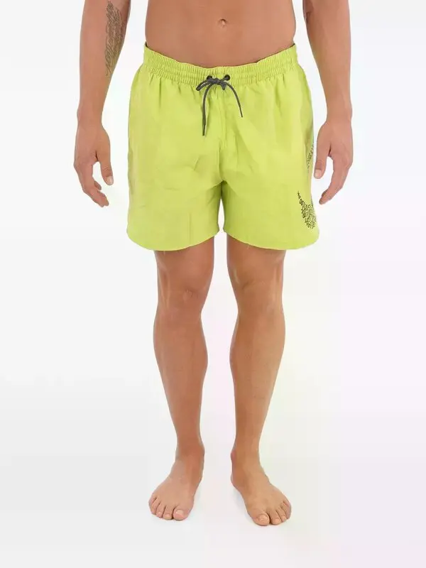Nike Logo-print Elasticated Swim Shorts - Green