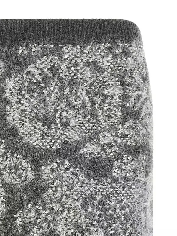 NUDE Jacquard-knit Midi Skirt