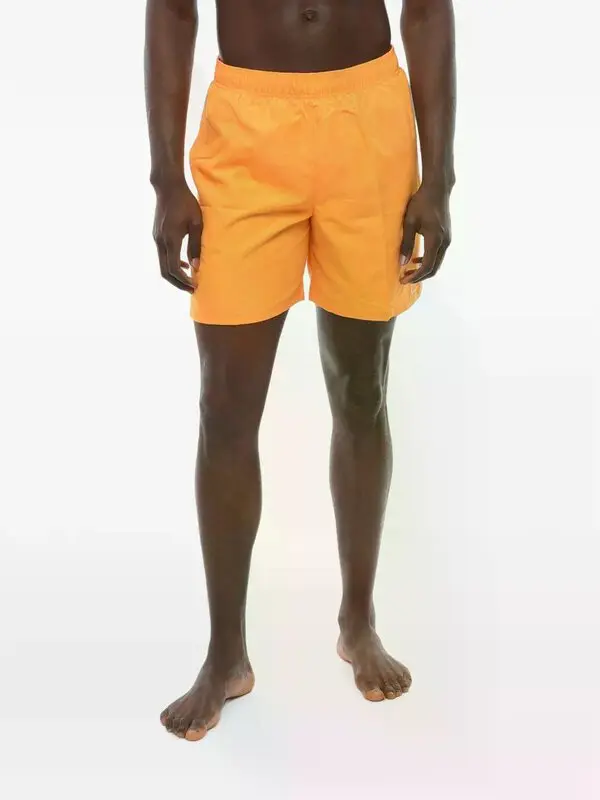 Nike Embroidered-logo Elasticated Swim Shorts - Orange