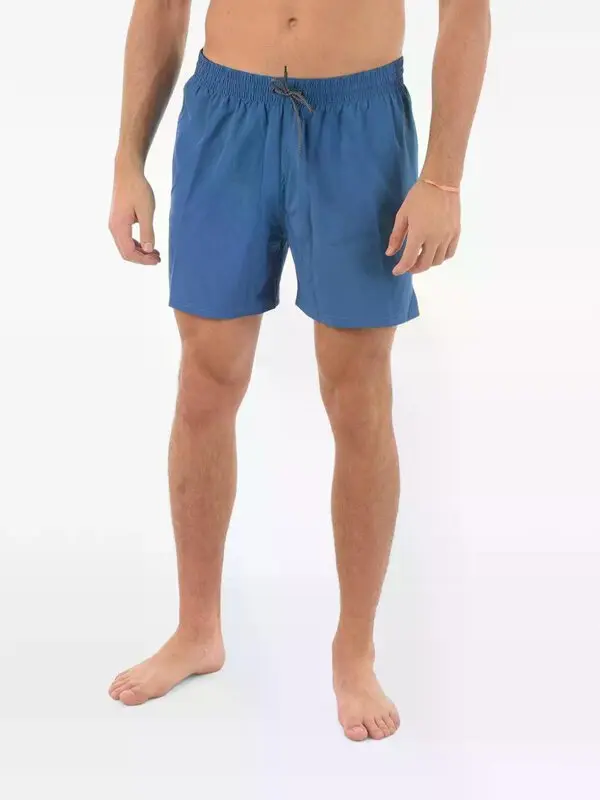 Nike Logo-print Elasticated Swim Shorts - Blue