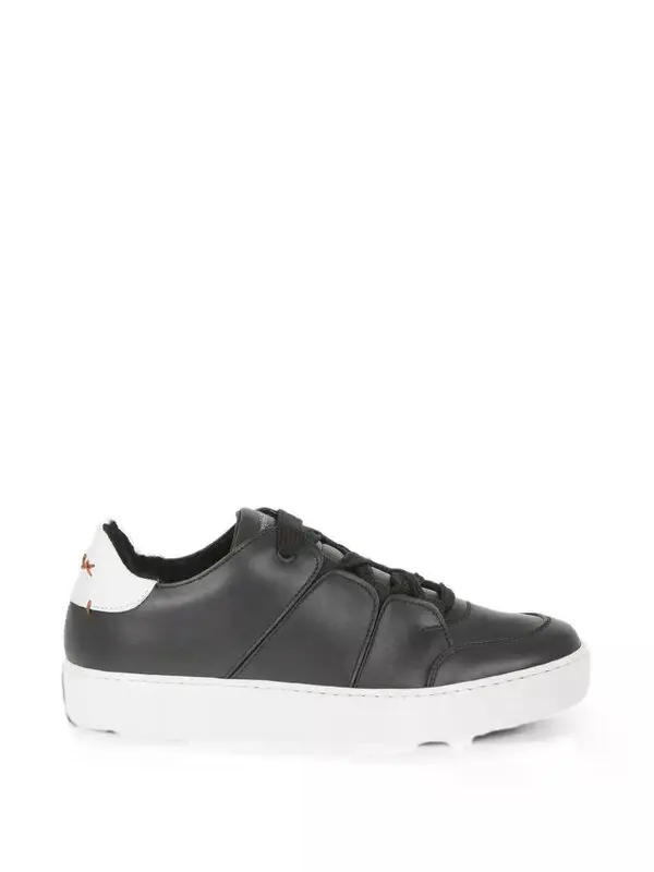 Zegna Tiziano Leather Sneakers - Black